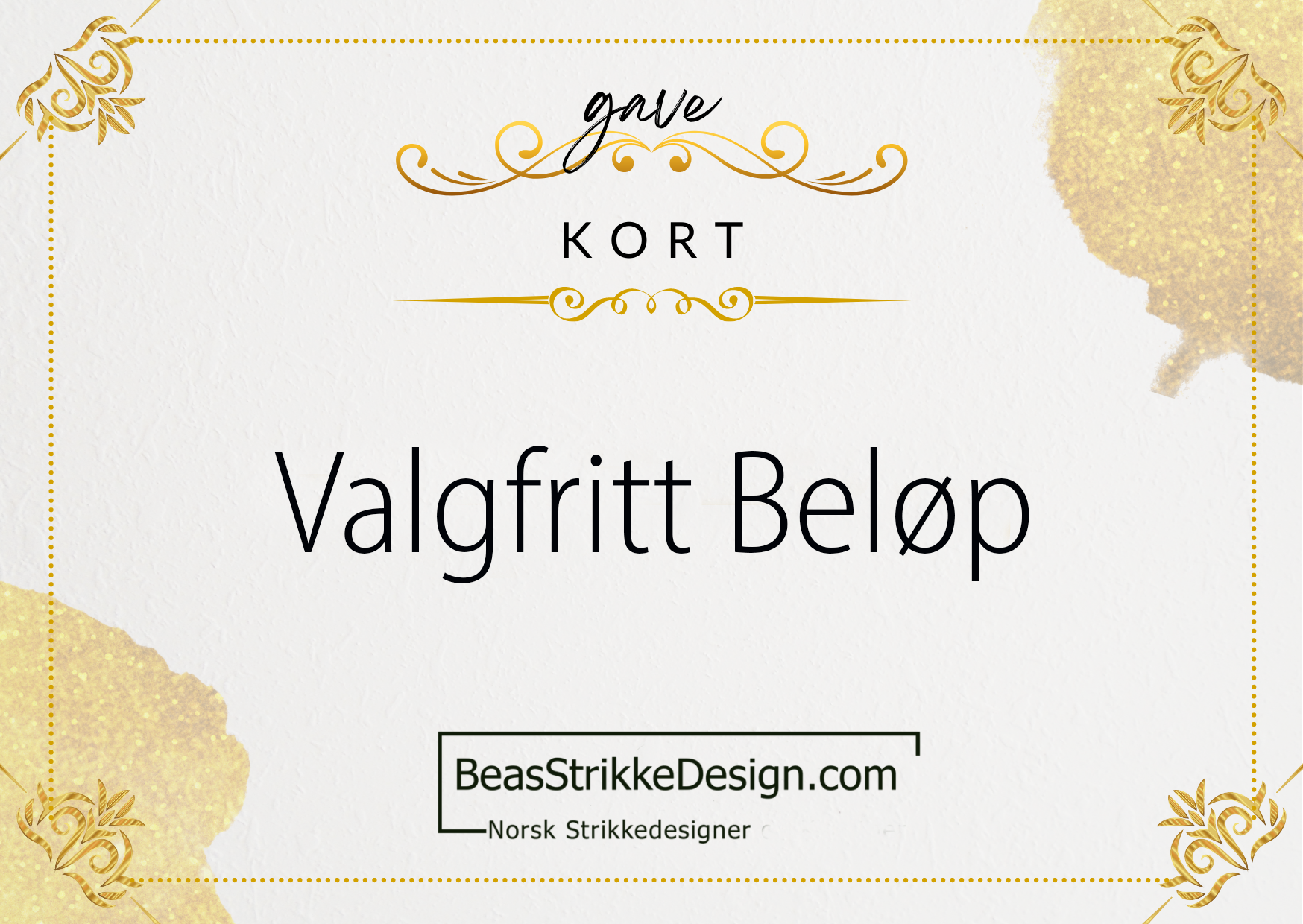 Gavekort – BeasStrikkeDesign - Norsk strikkedesigner og Kunstner